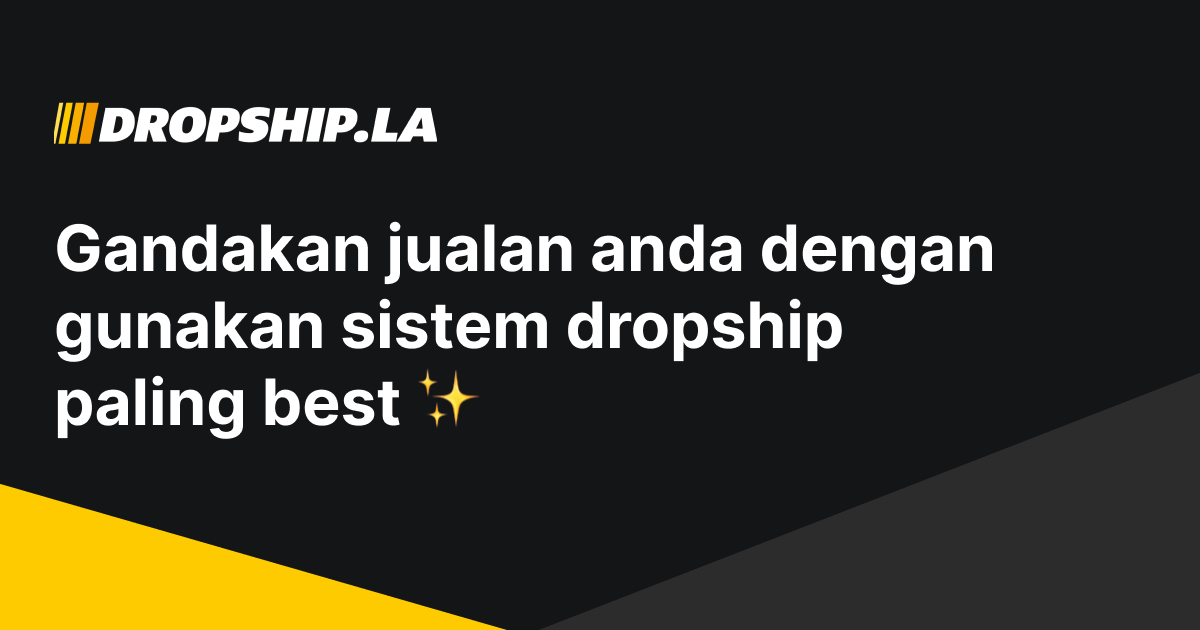 Dropship.la - sistem pengurusan ejen dropship